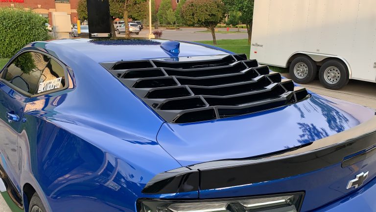 2016-24 Camaro Gloss Black Rear Window Louvers