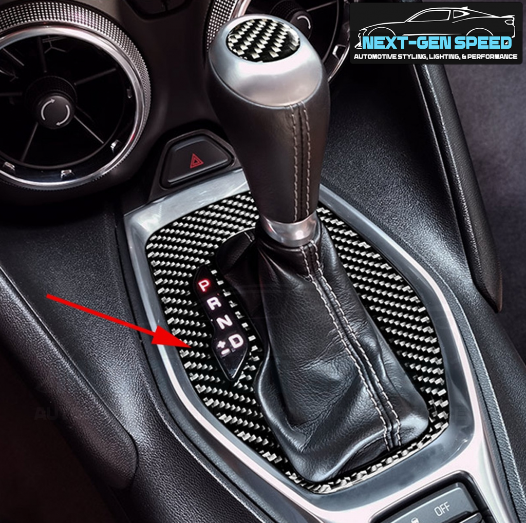 Carbon Fiber Gear Shift Panel | 2016 - 2022 Chevy Camaro - Next-Gen Speed