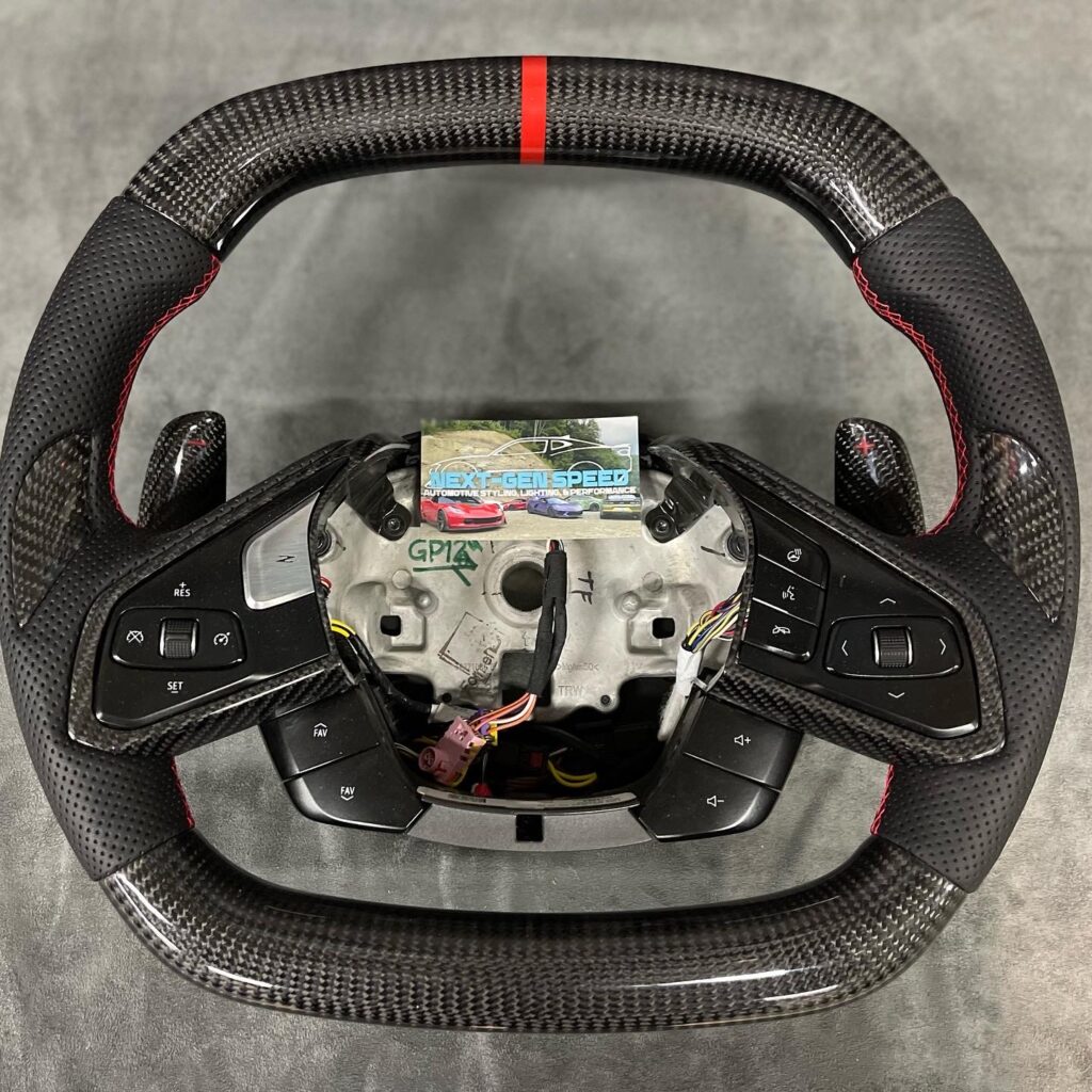 2020 - 24 C8 Corvette Stingray / Z06 Carbon Fiber Steering Wheel ...