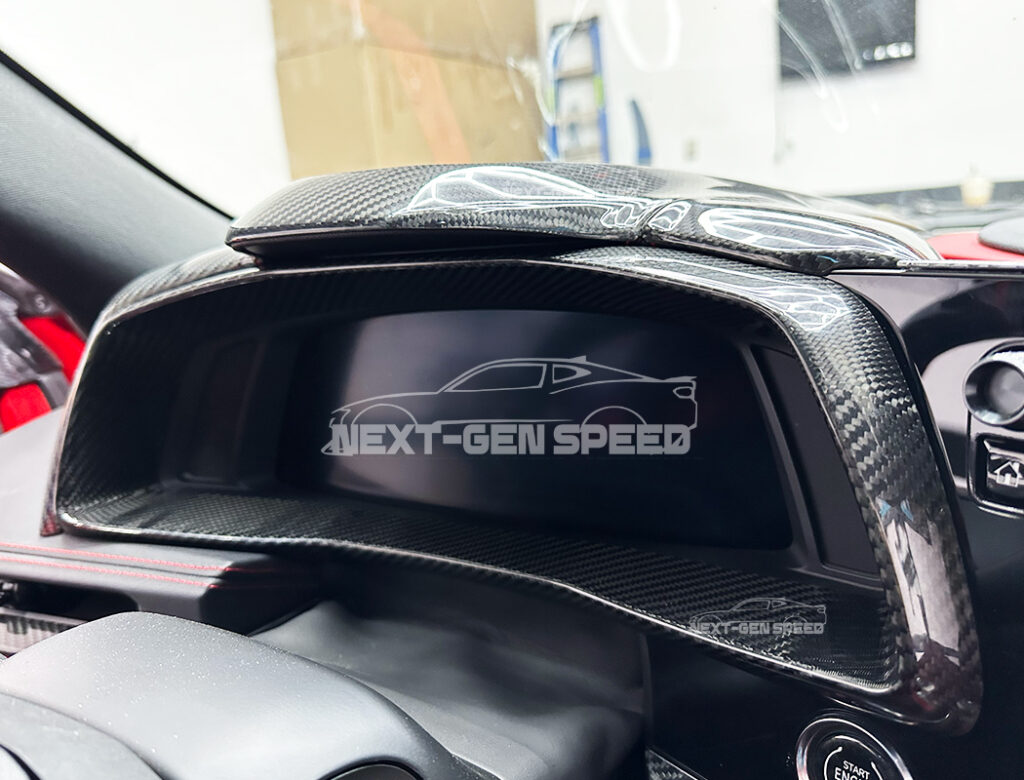 2020-24 C8 Corvette Carbon Fiber Speedometer Gauge Cluster Cover | Next ...