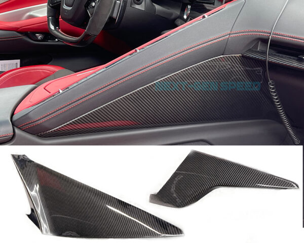 C8 Corvette Carbon Fiber Side Console Covers | 2020 - 2023 Chevy ...
