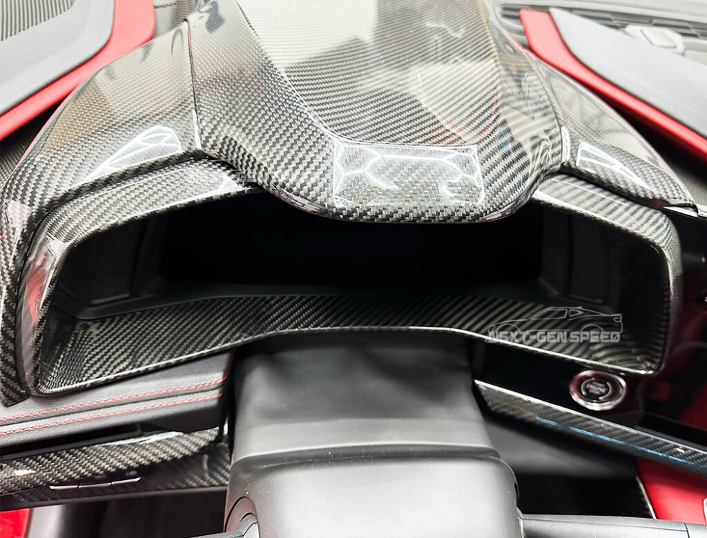 2020-24 C8 Corvette Carbon Fiber Speedometer Gauge Cluster Cover | Next ...