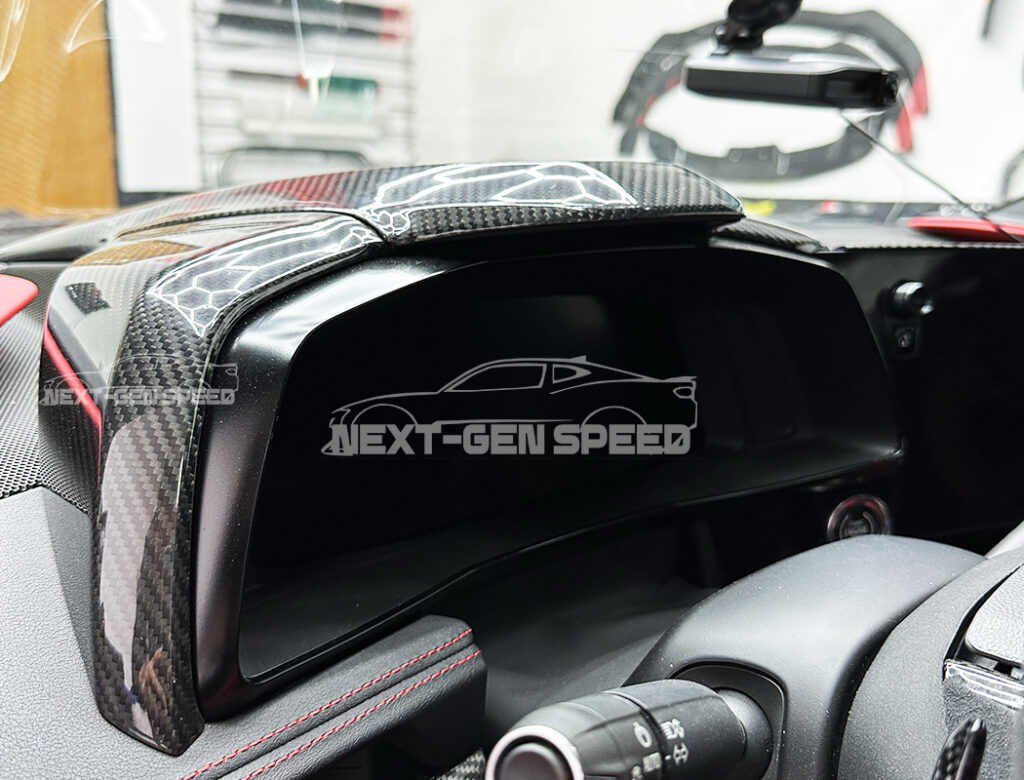 2020-24 C8 Corvette Carbon Fiber Speedometer Gauge Cluster Cover | Next ...