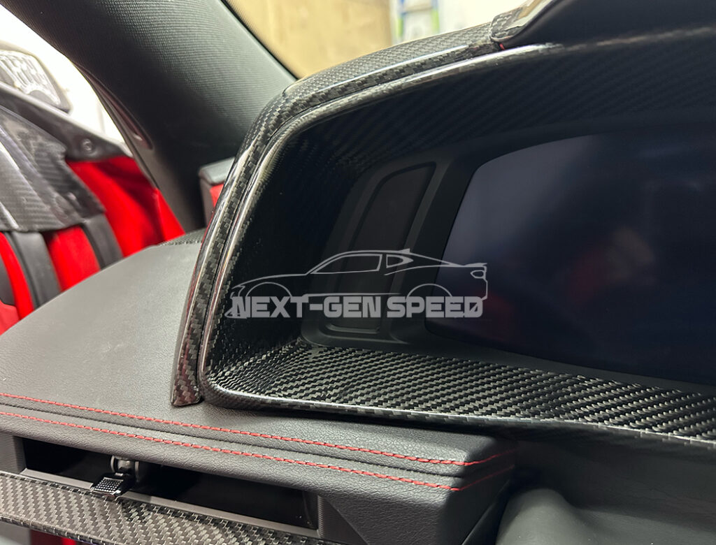 2020-24 C8 Corvette Carbon Fiber Speedometer Gauge Cluster Cover | Next ...