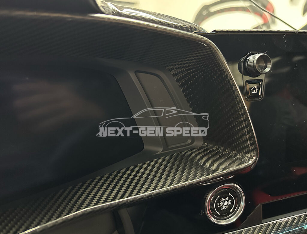 2020-24 C8 Corvette Carbon Fiber Speedometer Gauge Cluster Cover | Next ...