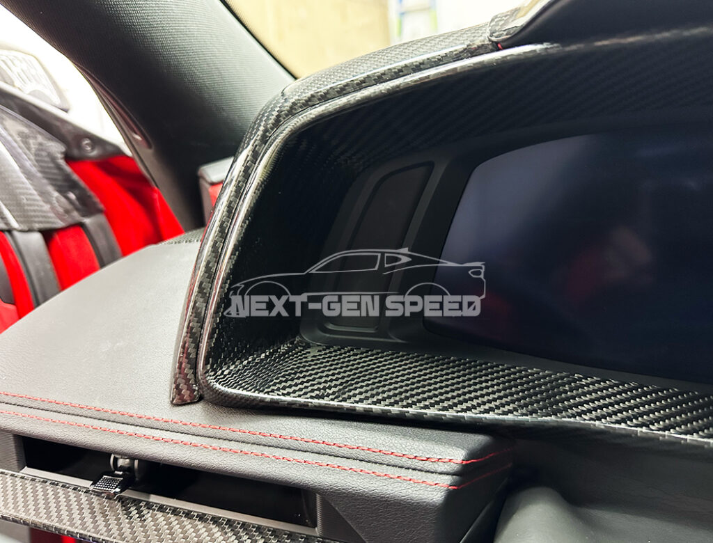 2020-24 C8 Corvette Carbon Fiber Speedometer Gauge Cluster Cover | Next ...