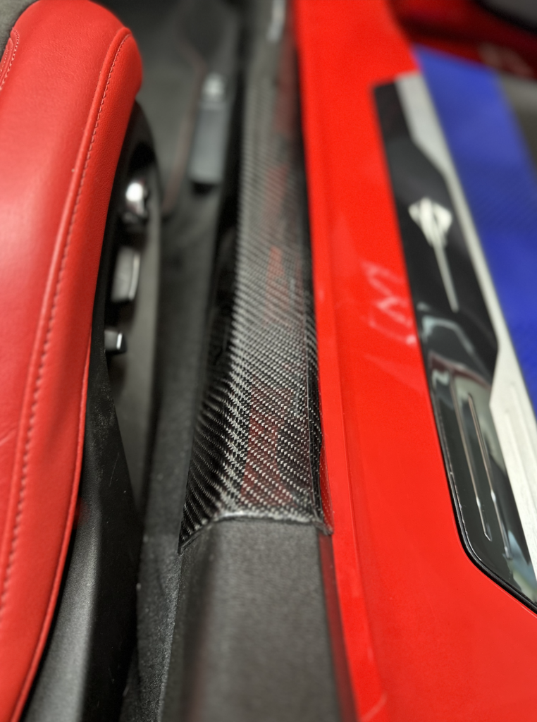 2020-24 C8 Corvette Carbon Fiber Interior Door Entry Pillar ...