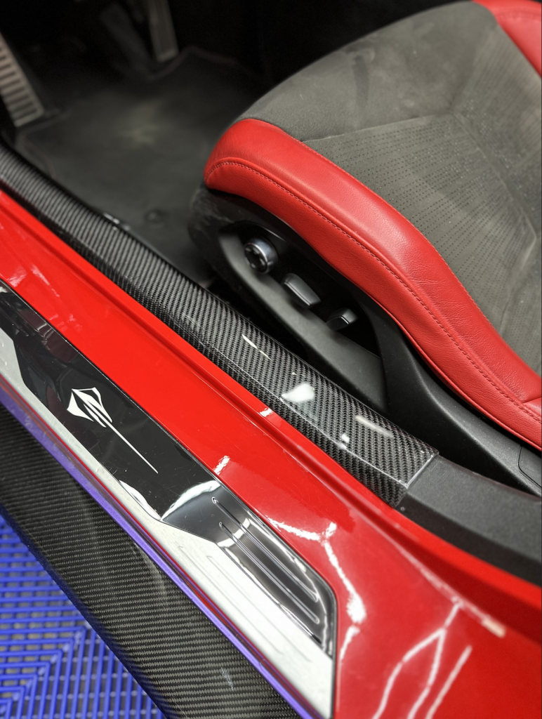 2020-24 C8 Corvette Carbon Fiber Interior Door Entry Pillar ...