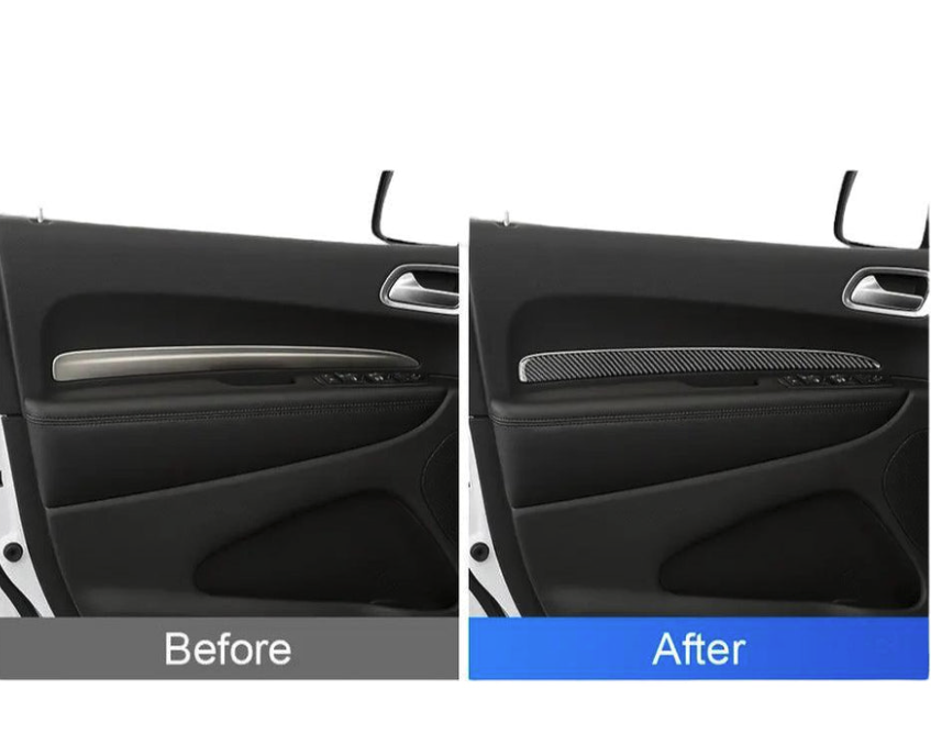 2011-22 Dodge Durango Real Carbon Fiber Interior Door Handle Panel ...