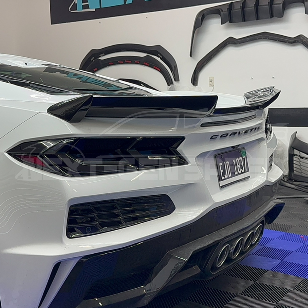 C8 Corvette Z06 Extended Carbon Fiber Rear Wing Spoiler | Next-Gen ...