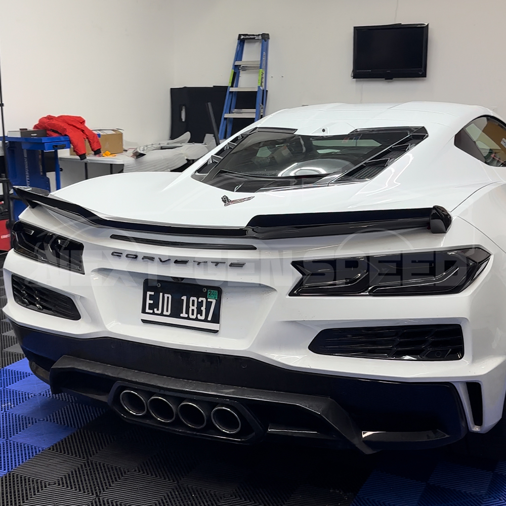 C8 Corvette Z06 Extended Carbon Fiber Rear Wing Spoiler | Next-Gen ...