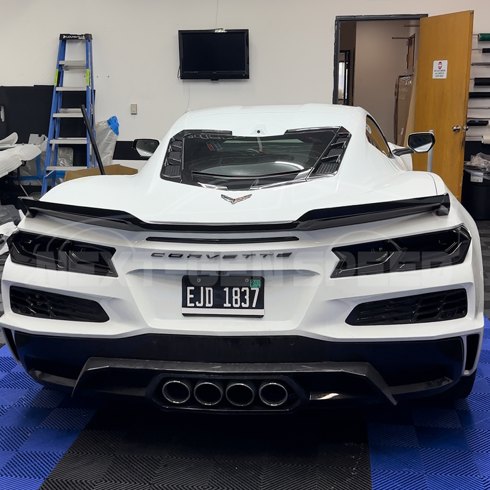 C8 Corvette Z06 Extended Carbon Fiber Rear Wing Spoiler | Next-Gen ...