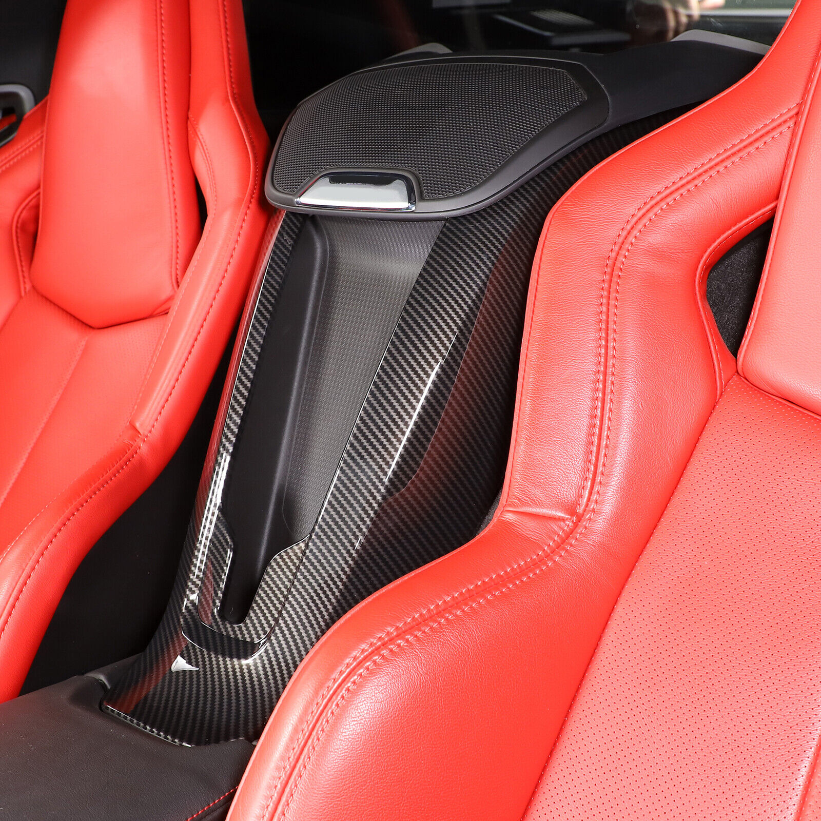 C8 Corvette Hydro-Carbon Fiber Rear Center Waterfall Speaker Cover ...