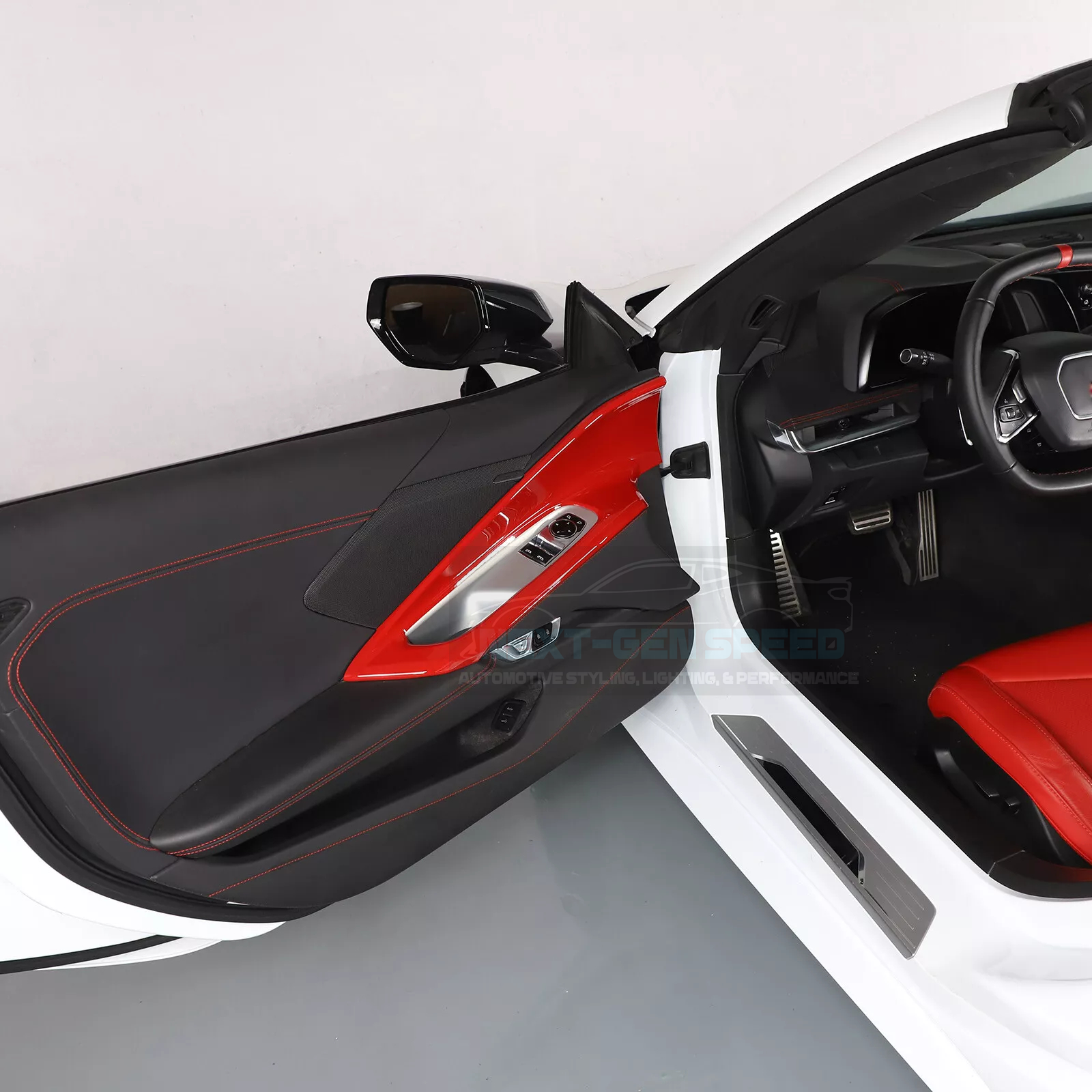C8 Corvette Red Interior ABS Window Switch Frame Covers – Next-Gen Speed